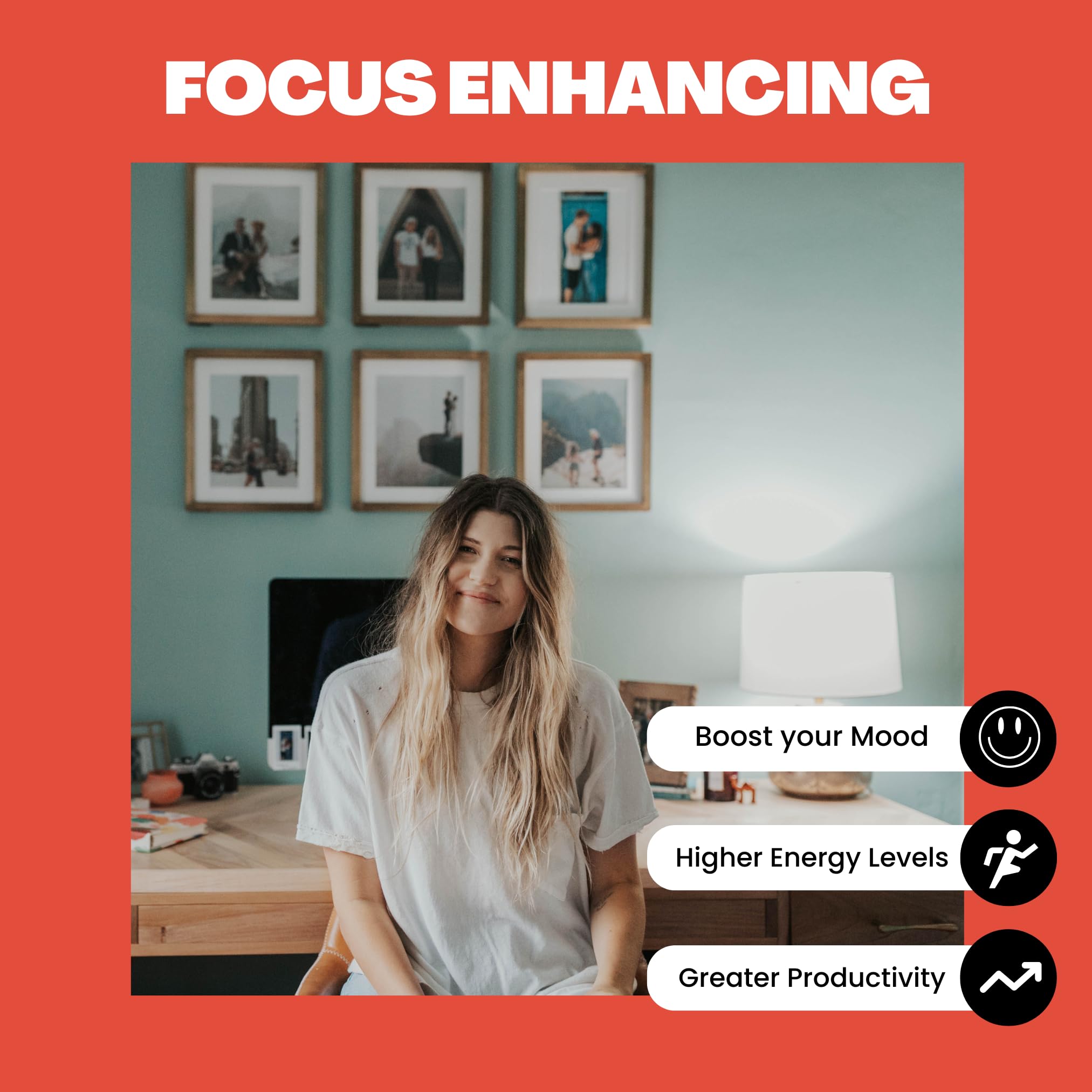 NorbFOCUS Desk Lamp LED Light Bulb. Unique Light Spectrum for Mental Performance. Supports Learning, Retention, Recall, Reading Speed. For Use as a Reading Light, Study Light, Work Light or Task Light