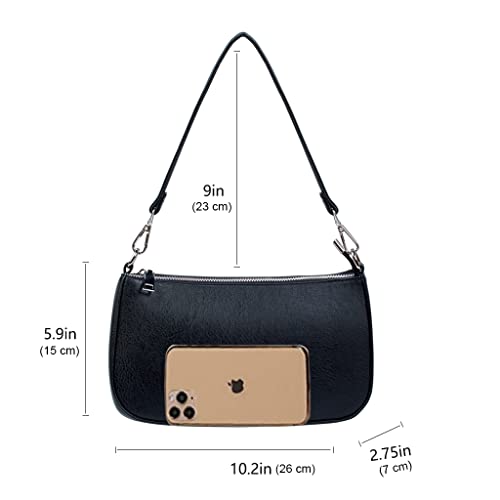 NIUEIMEE ZHOU Small Shoulder bag with 2 Removable Straps Cross Body Clutch Purse Handbag for Women