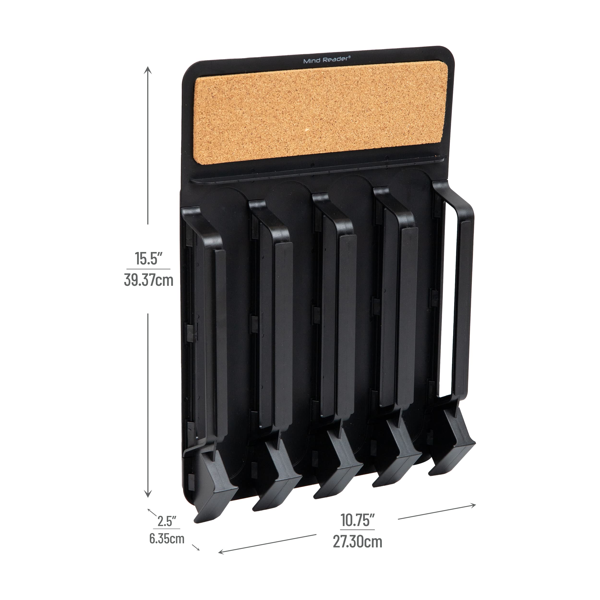 Mind Reader Wall-Mount Holder Coffee Pod Dispenser, 2.72β L x 10.71β W x 15.75β H, Black