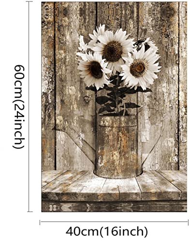 Farmhouse Wall Decor Canvas Wall Art Rustic Floral Country Sunflower 16"x24" Home Decor for Bedroom LivingRoom Rustic Decor Artwork Poster (Unframed)