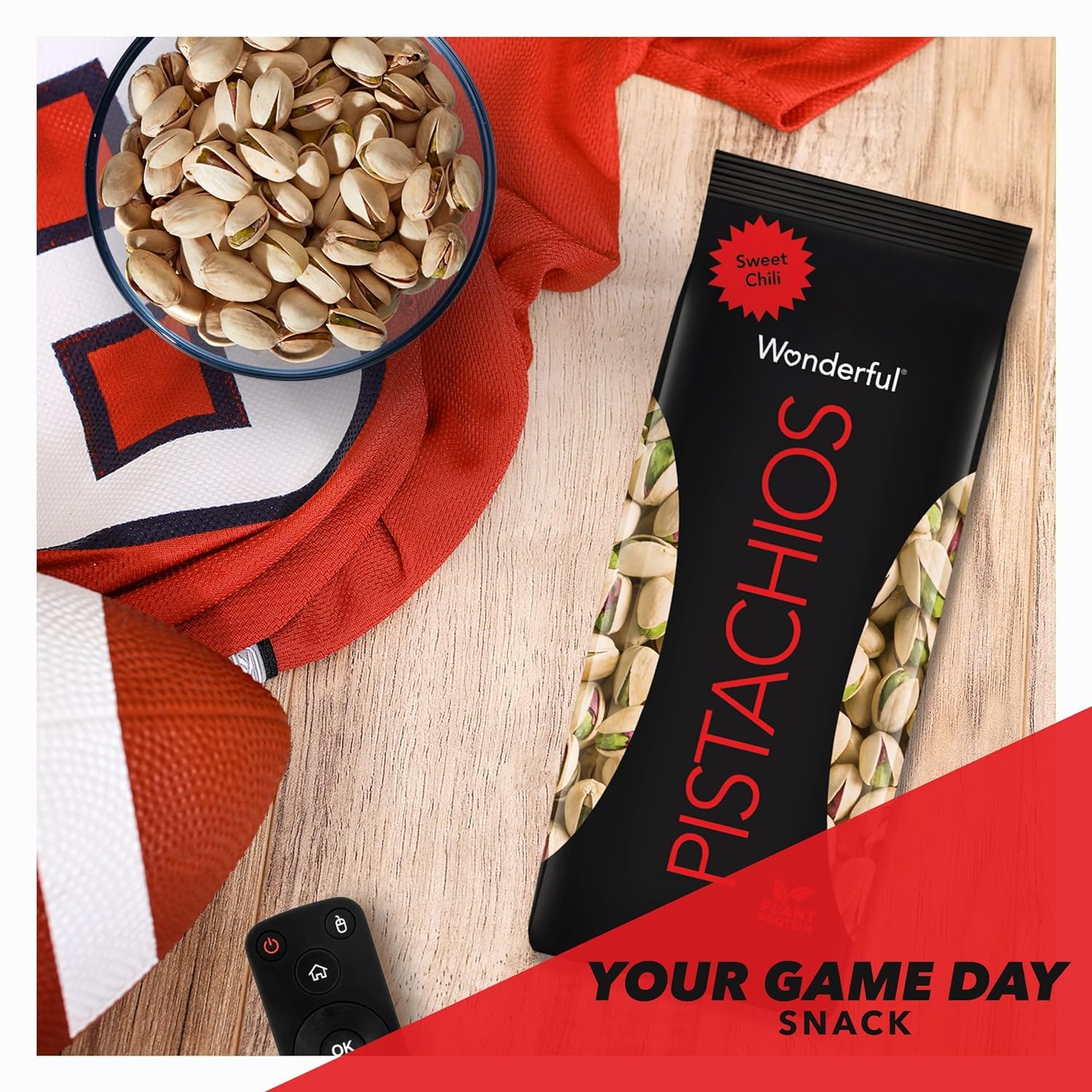 Wonderful Pistachios In Shell, Sweet Chili Flavored Nuts, 14 Ounce Bag, Protein Snacks, Gluten Free, Healthy Snack