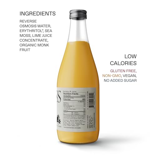 MOSS - Sea Moss Water - 13,000mg of Sea Moss in a Functional Beverage with Reverse Osmosis Water, Trace Minerals, and Electrolytes - Mango Ginger 4pk