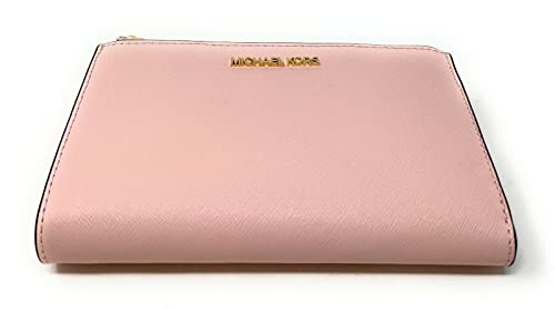 Michael Kors Women's Jet Set Travel Double Zip Wristlet (powder blush)