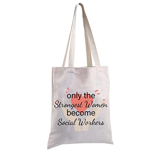 MBMSO Social Worker Tote Bag for Women Social Work Appreciation Gifts Social Worker Graduation Gifts Shoulder Shopping Bag (Social Worker TB)