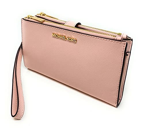 Michael Kors Women's Jet Set Travel Double Zip Wristlet (powder blush)