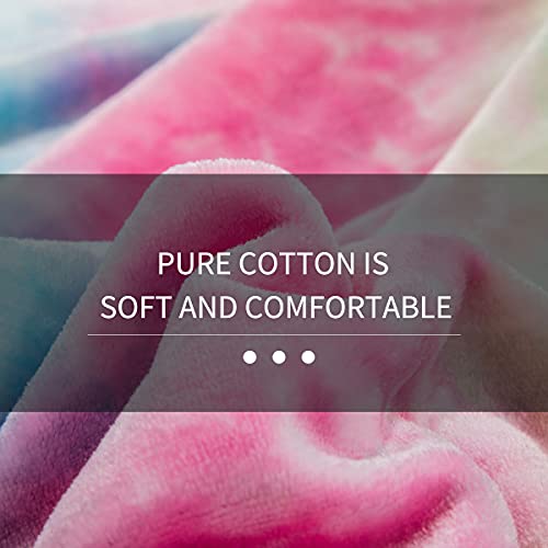 COCOPLAY W Throw Blanket for Couch (Multi-Pink, Throw(50''×60''))