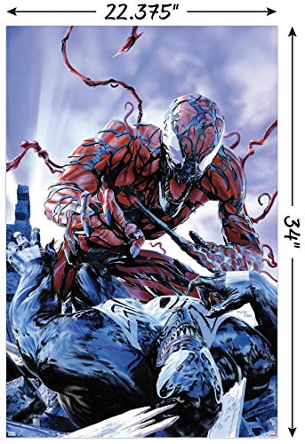 Trends International Marvel Comics - Carnage - Battle with Venom Wall Poster, 22.375" x 34", Unframed Version