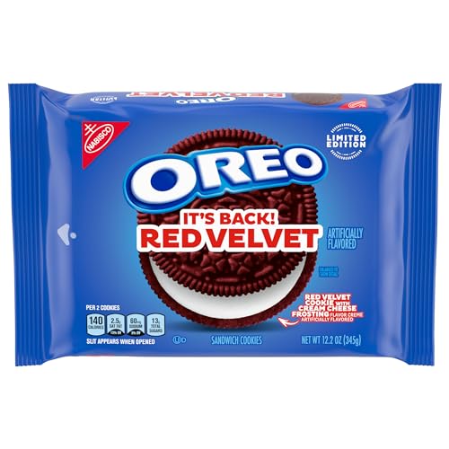 OREO Red Velvet Sandwich Cookies, Limited Edition, 12.2 oz