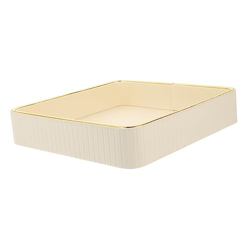 BESTOYARD 3pcs Leather Storage Tray Jewelry Dish Tray Luxury Decor Ring Display Holder Perfume Organizer Ring Dish Faux Leather Tray Jewelry Display Plate Storage Plate Jewelry Display Tray