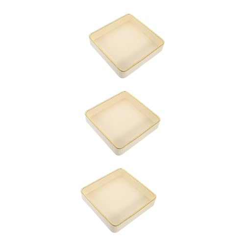BESTOYARD 3pcs Leather Storage Tray Jewelry Dish Tray Luxury Decor Ring Display Holder Perfume Organizer Ring Dish Faux Leather Tray Jewelry Display Plate Storage Plate Jewelry Display Tray