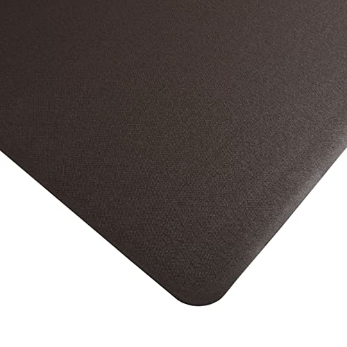Home Dynamix Cat Cora Printed Embossed Gentle Step Buffalo Check French Country Kitchen Mat, Black/White, 19.6" x 39.3"