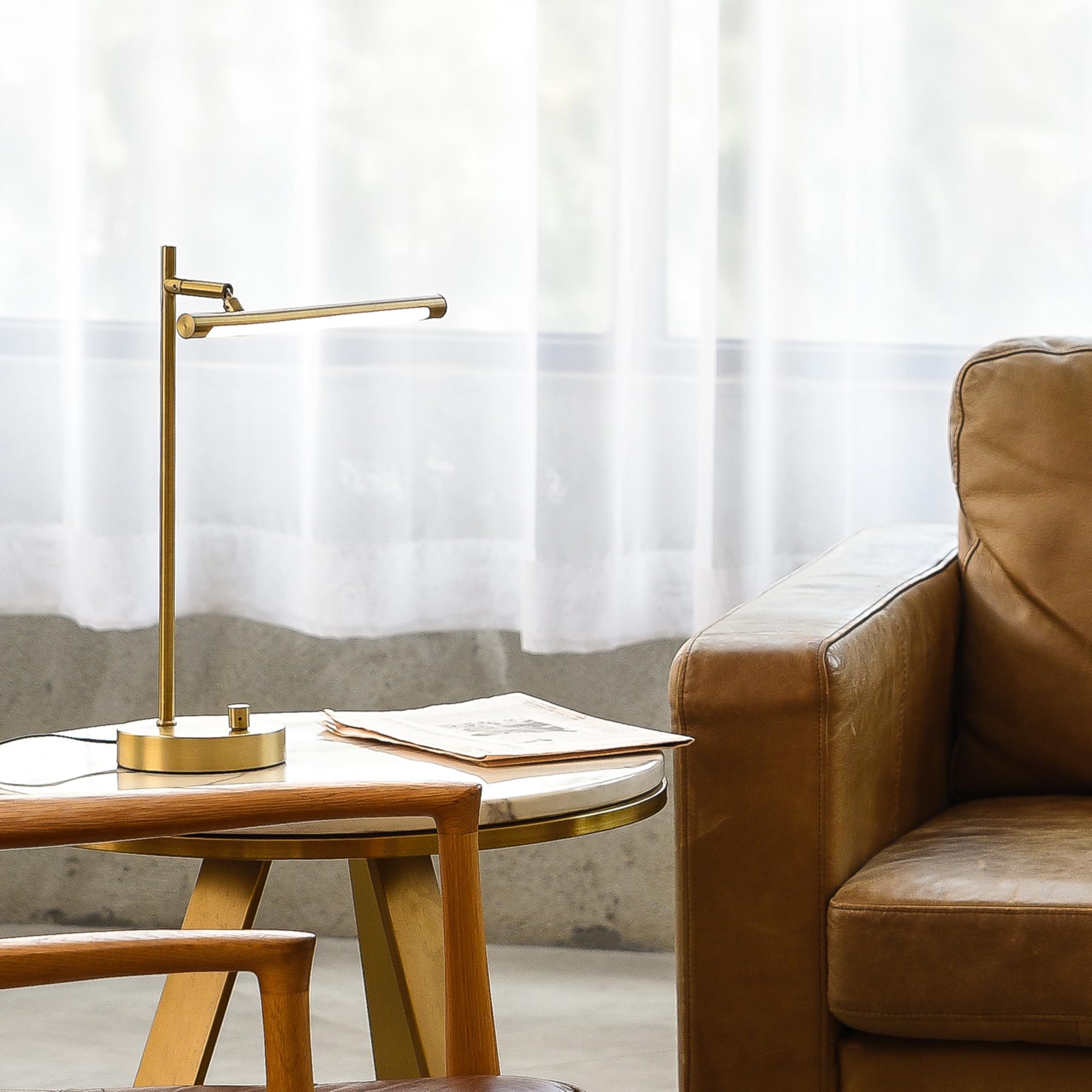 Globe Electric 52889 West Desk lamp, Matte Brass