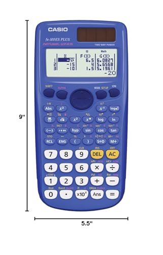 Casio fx-300ES Plus Scientific Calculator, Blue, FX300ES Plus-BU