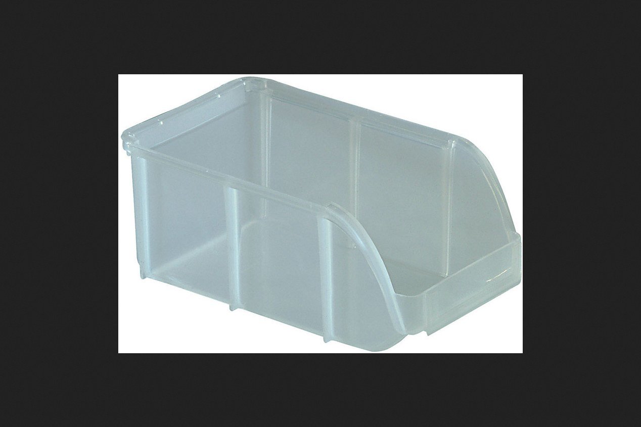 Small Stacking Bins - Set of 12 (Clear) (3" H x 4.25" W x 7" D)