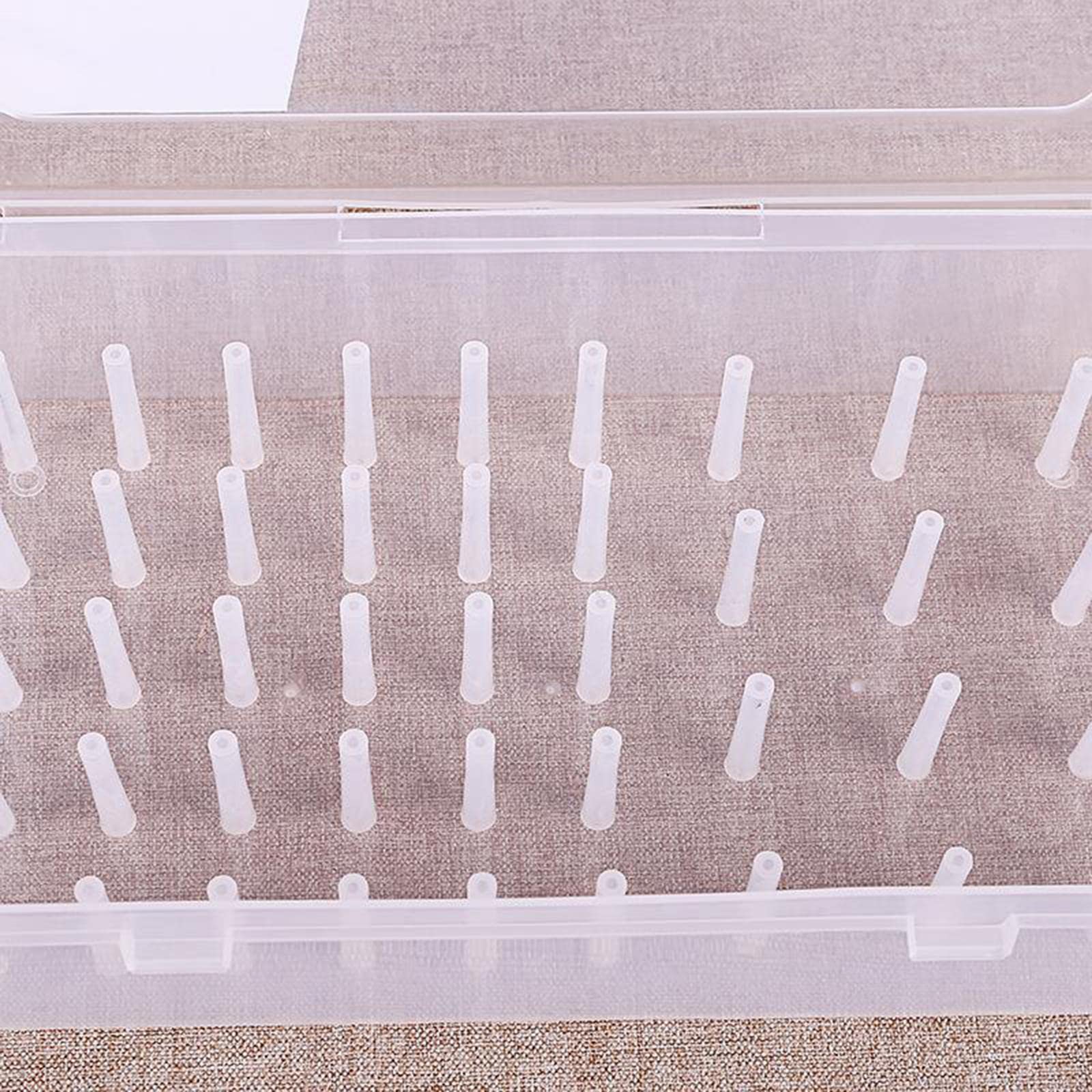 shamjina - Satchel Storage Container with 42 Pieces Trays, Thread Storage Box Embroidery Craft Thread Plastic Stitch Bobbins Case