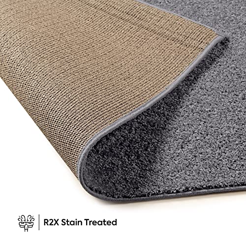 Furnish my Place Grey 3' x 5' Solid Color Rug Made in USA