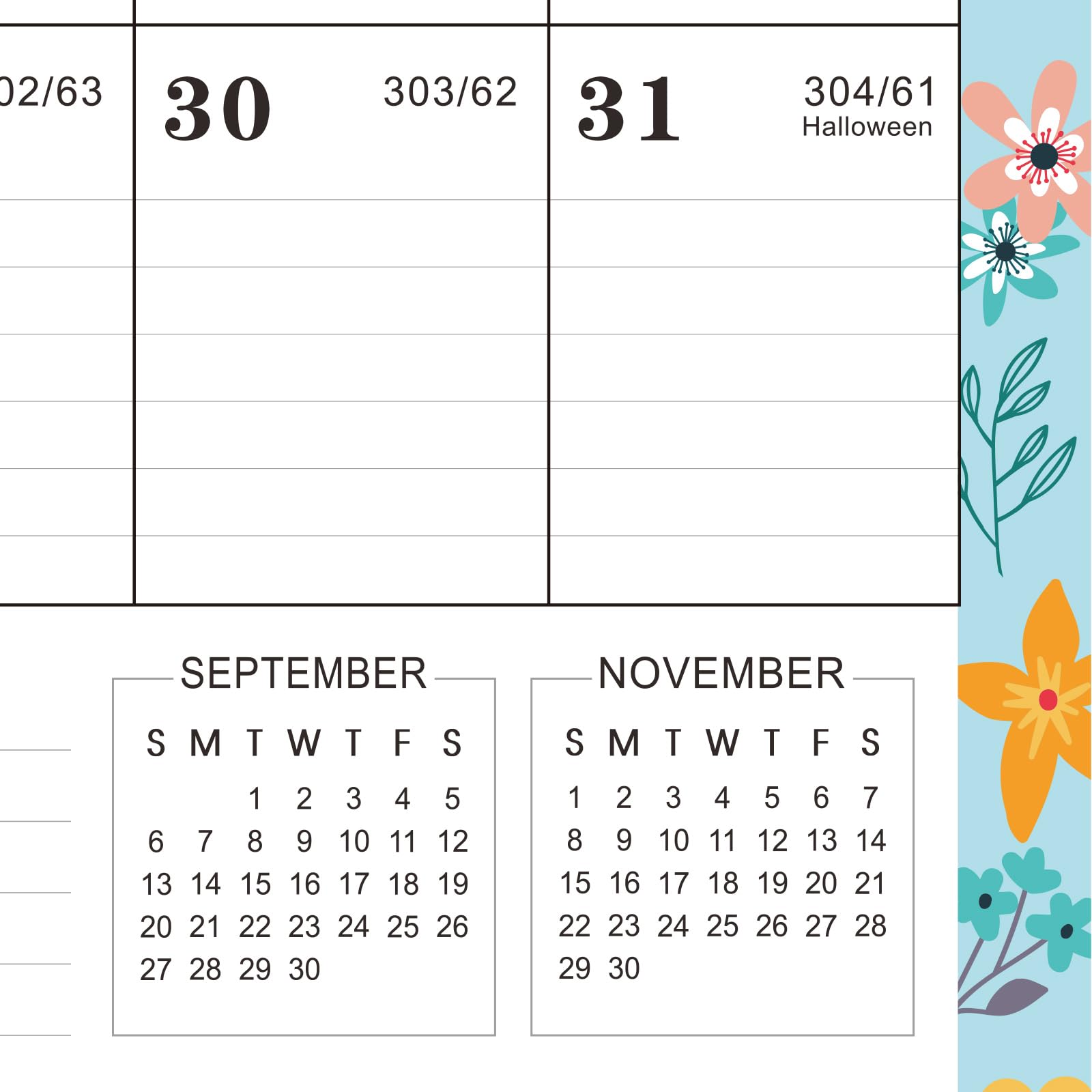 2023-2024 Wall Calendar - 18 Monthly Wall Calendar with Thick Paper, July 2023 - Dec 2024, 12" x 17", Large Blocks with Julian Dates, Twin-Wire Binding, Hanging Hook, Perfect for Home & Office Planning