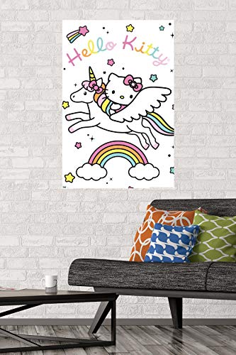 Trends International Hello Kitty - Unicorn Wall Poster, 22.375" x 34", Unframed Version
