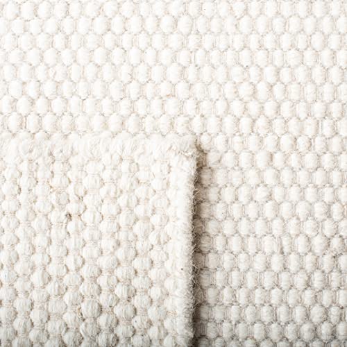 SAFAVIEH Vermont Collection 4' x 6' Ivory VRM801A Handmade Premium Wool Entryway Living Room Foyer Bedroom Accent Rug