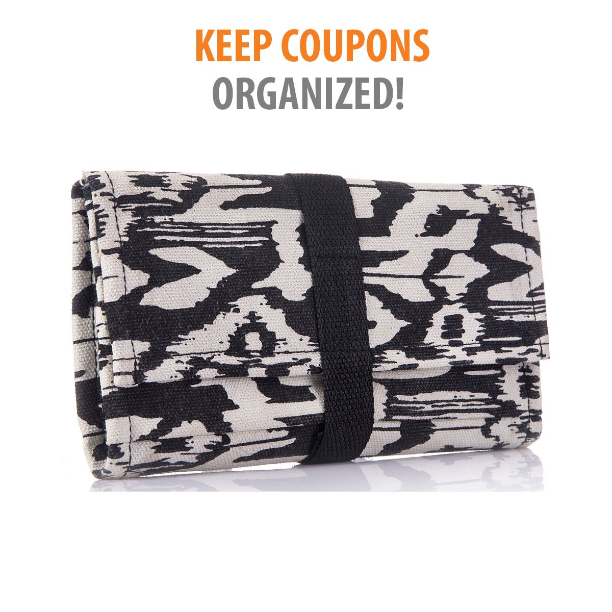 Modern Grocery Coupon Organizer - Wallet & Extreme Coupon Holder Set Includes 24 Plastic Coupon Cards Dividers and Stickers Material Canvas