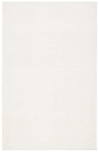 SAFAVIEH Vermont Collection 4' x 6' Ivory VRM801A Handmade Premium Wool Entryway Living Room Foyer Bedroom Accent Rug