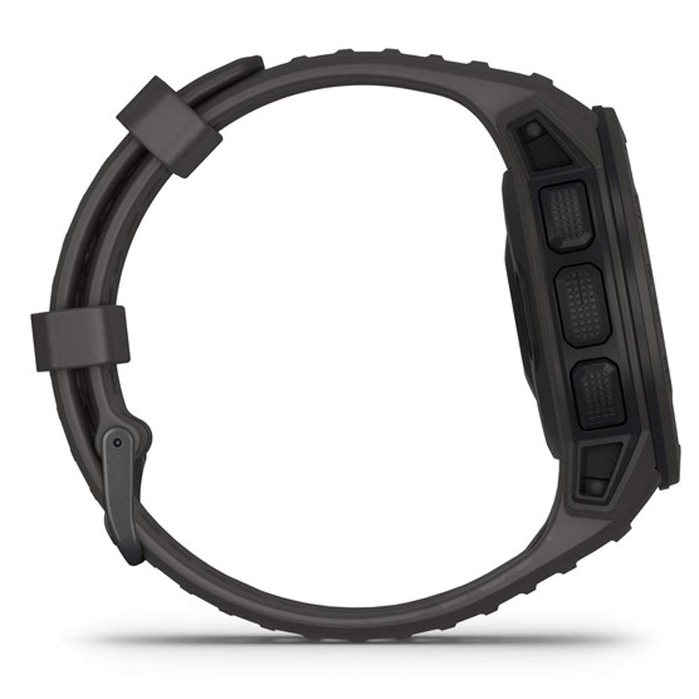 Garmin 010-02064-00 Instinct, Rugged Outdoor Watch with GPS, Features Glonass and Galileo, Heart Rate Monitoring and 3-Axis Compass, Graphite