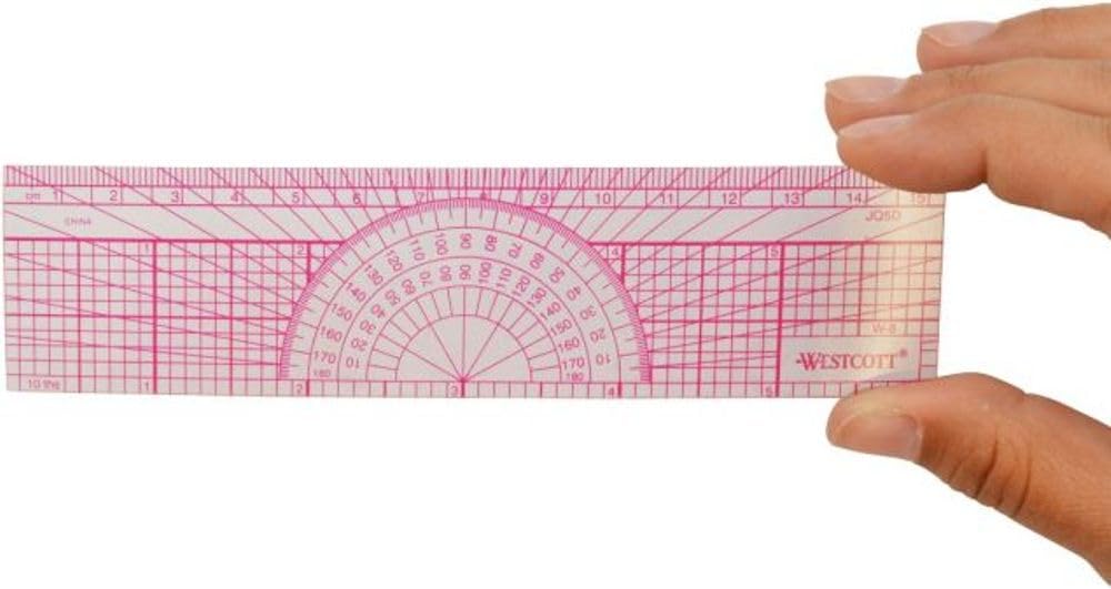 Westcott 6" Engineers’ Protractor Ruler (W-8)
