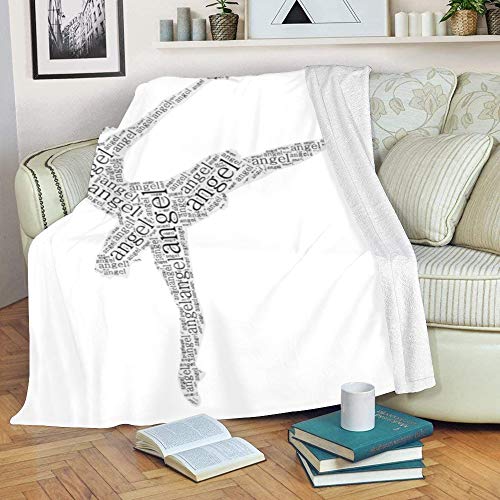 Custom Blanket with Name Text,Personalized Beautiful Dancer Super Soft Fleece Throw Blanket for Couch Sofa Bed (50 X 60 inches)