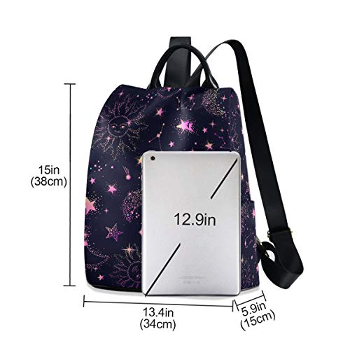 ALAZA Space Galaxy Constellation Backpack Purse for Women Anti Theft Fashion Back Pack Shoulder Bag