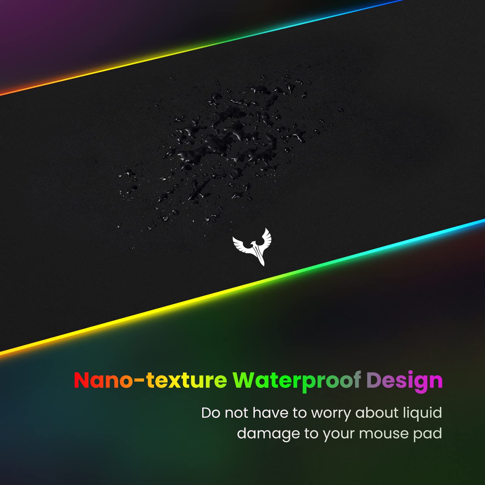 Blade Hawks Extra Large RGB Gaming Mouse Pad, Extended Soft LED Mouse Pad, Anti-Slip Rubber Base, Computer Keyboard Mousepad Mat (31.5 x 12 Inch)