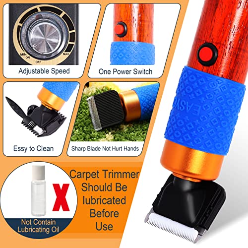Carpet Trimmer with Shearing Guide Rug, Tufting Gun Rug Making Kit, Electric Speed Adjustable Rug Shears for Handmade Rug Clean Tufted Carpet Tufting Carving Tools Clippers