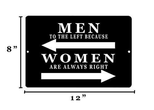 Rogue River Tactical Funny Sarcastic Metal Tin Sign Wall Decor Man Cave Bar for Women are Always Right