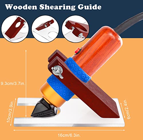 Carpet Trimmer with Shearing Guide Rug, Tufting Gun Rug Making Kit, Electric Speed Adjustable Rug Shears for Handmade Rug Clean Tufted Carpet Tufting Carving Tools Clippers