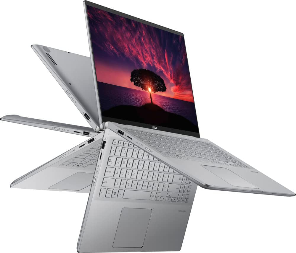 ASUS ZenBook 2 in 1 Convertible Business Laptop, 15.6” FHD Touchscreen, AMD Ryzen 7 5700U, Windows 11 Pro, 8GB RAM 256GB SSD, GeForce MX450, Backlit & Full-Size Keyboard, Long Battery Life, Durlyfish