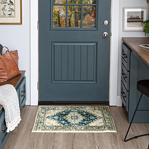 Mohawk Home Apeley Navy Medallion (2 '6" X 4' 2") Area Rug