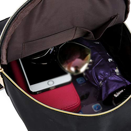 Qwent Carry on Backpack Flight Approved Shoulder Women's Multi-Function Casual Solid Bag Fashion Bag Cute Purse Backpack (Black, One Size)