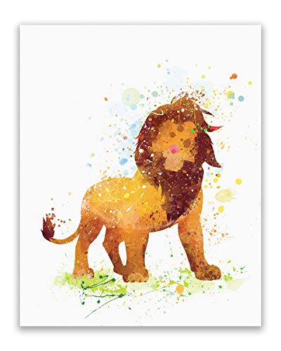 Lion King Kids Prints - Set of 5 Cute (8 inches x 10 inches) Art Decor Photos - Simba Pumbaa Timon Nala