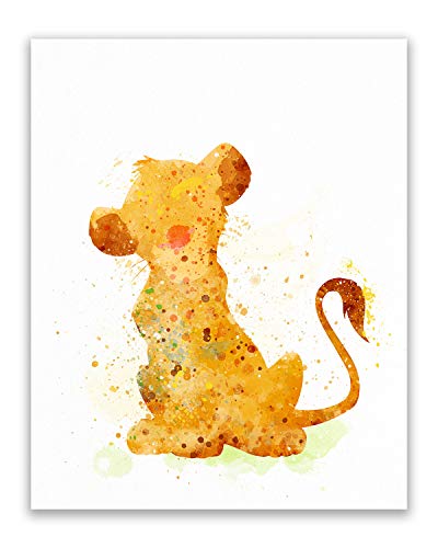 Lion King Kids Prints - Set of 5 Cute (8 inches x 10 inches) Art Decor Photos - Simba Pumbaa Timon Nala