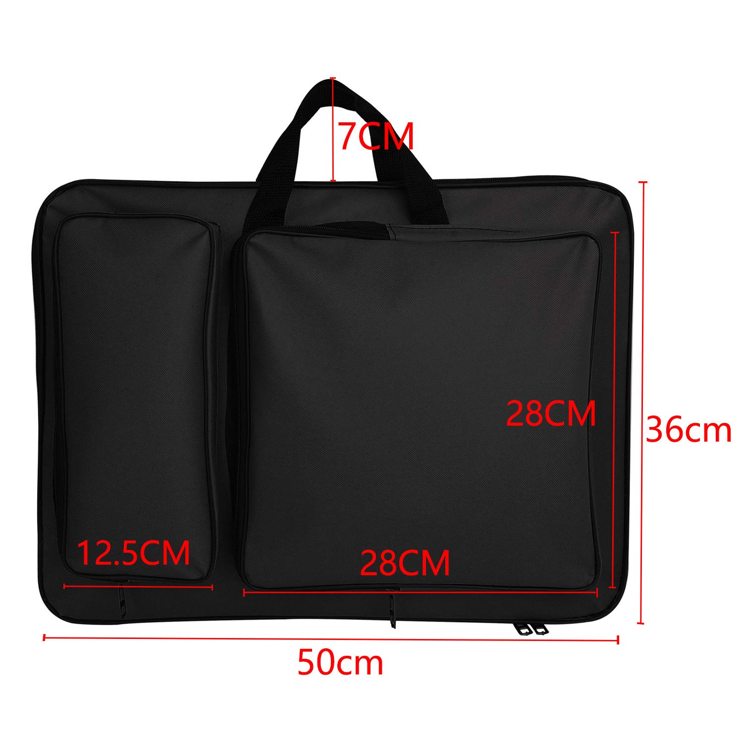 Water-Resistant Art Portfolio Carry Bag A3 Student Art Work Portfolio Tote Drawing Board Bag Portable Painting Sketch Pad Storage Bag Professional Art Organizer for Palette Paints Brushes Pencils