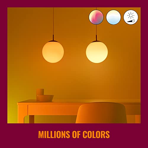 WiZ Connected Color B12 Smart WiFi Light Bulb with E26 Cap, 2200K - 6500K + RGB, 16 Million Colors, Smart Control with WiZ App, Works with Alexa, Google Assistant, and Siri Shortcuts, No Hub Required