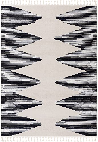 Well Woven Zella Ivory Tribal Diamond Medallion Area Rug (7'10" x 10'6")