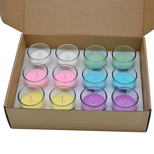12 Packs Scented Aromatherapy Candle Set, 1.8 Oz Soy Votive Candle for Home Decoration, Candle Gifts for Christmas Thanksgiving and Anniversary