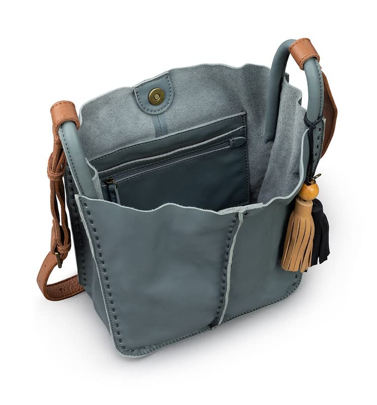 The Sak Los Feliz Crossbody Bag in Leather, Large, Unlined Purse with Single Adjustable Shoulder Strap