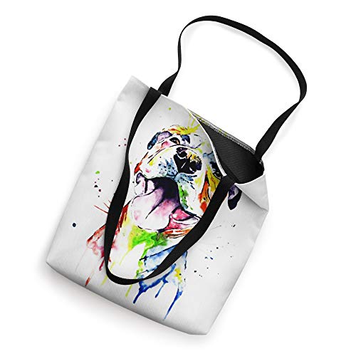 Colorful Pit-bull Terrier Dog Love-r Dad Mom, Boy Girl Funny Tote Bag