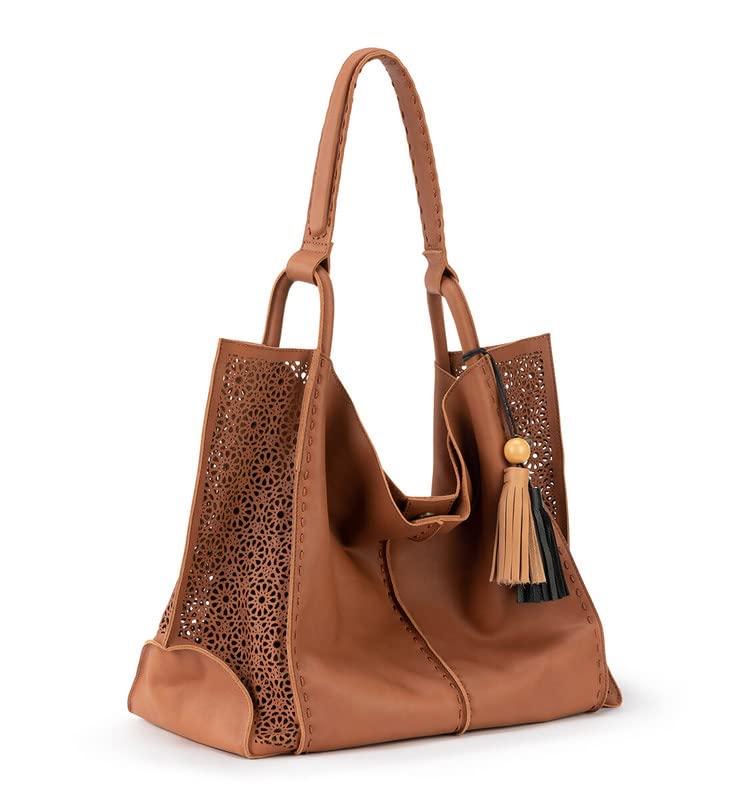 The Sak Los Feliz Large Tote Bag in Leather, Roomy, Unlined Purse with Single Shoulder Strap