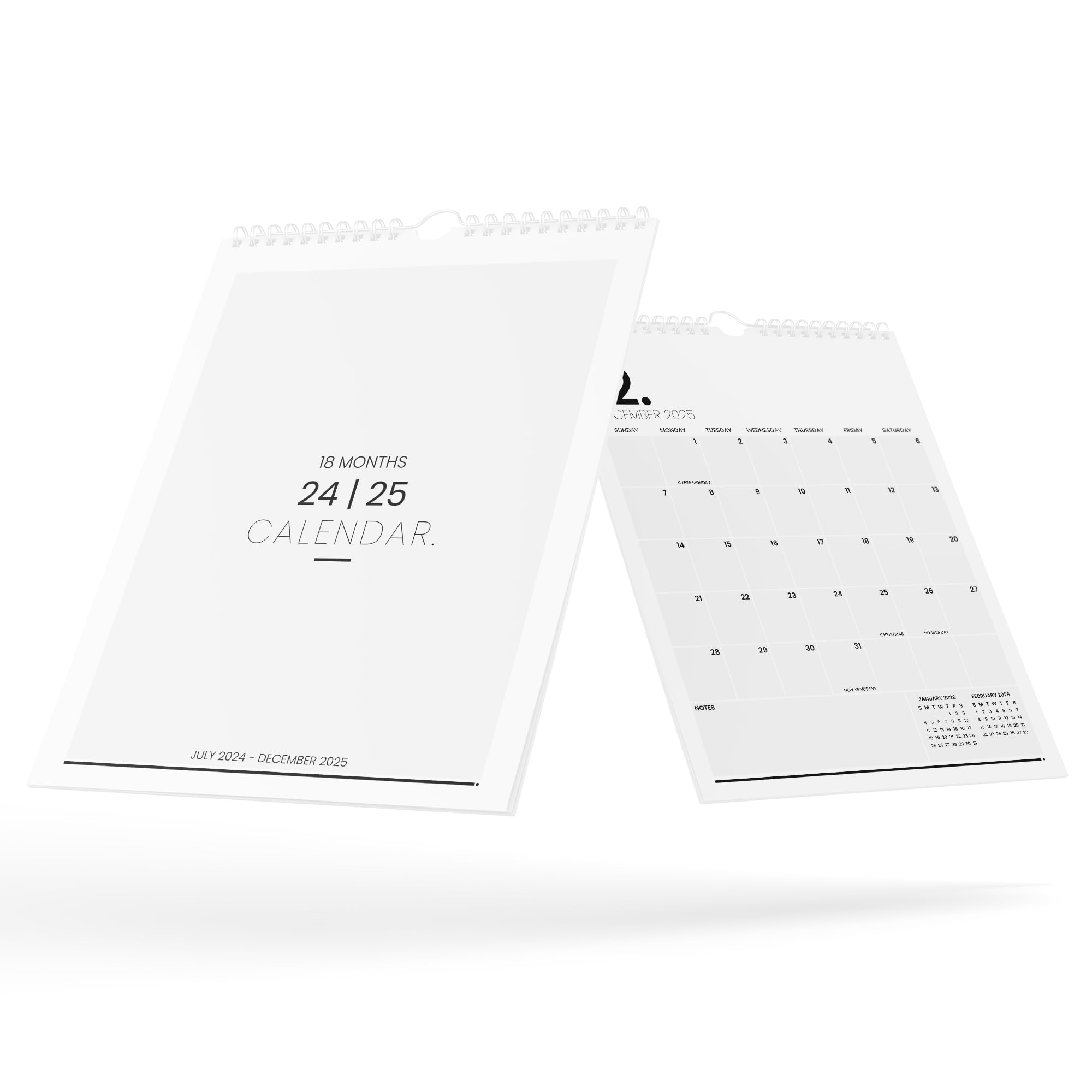 Calendar 2023 - Vertical 8.5x11 2023 Wall Calendar Runs Until June 2024 - Easy Planning with the 2023 Calendar - Aesthetic Wall Calendar 2023 Monthly - Karto - Minimalist