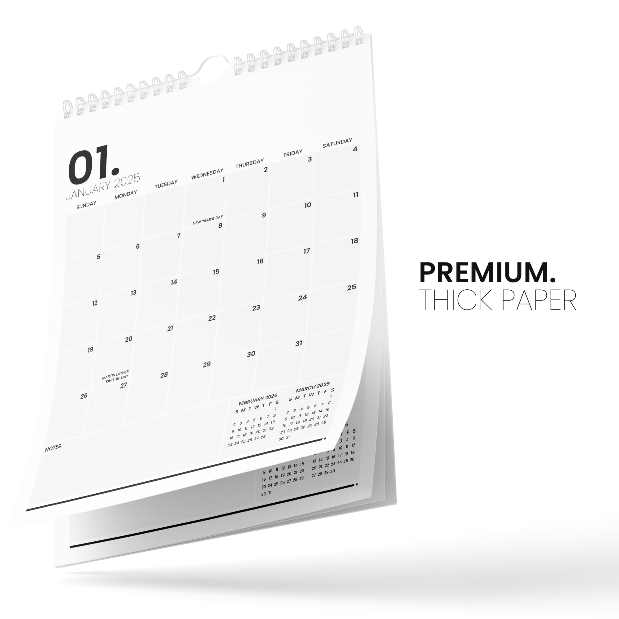 Calendar 2023 - Vertical 8.5x11 2023 Wall Calendar Runs Until June 2024 - Easy Planning with the 2023 Calendar - Aesthetic Wall Calendar 2023 Monthly - Karto - Minimalist