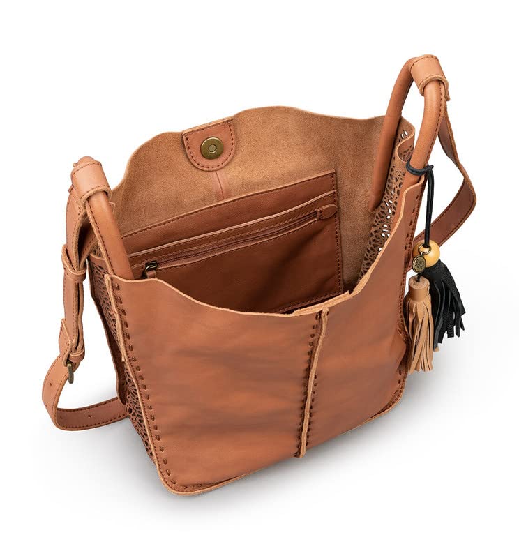 The Sak Los Feliz Crossbody Bag in Leather, Large, Unlined Purse with Single Adjustable Shoulder Strap