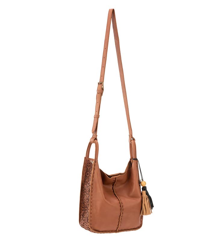 The Sak Los Feliz Crossbody Bag in Leather, Large, Unlined Purse with Single Adjustable Shoulder Strap