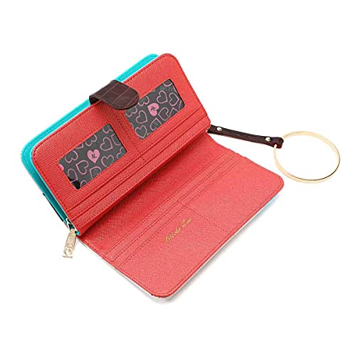 PRT6700 NICOLE LEE FASHION PRINT ZIPPER WALLET V3~WILD LIPS